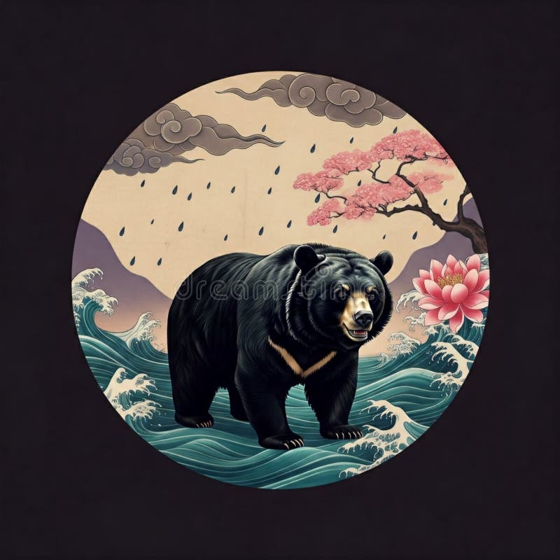 Urso Com Mar E Flores Stock Illustrations – 4 Urso Com Mar E Flores ...