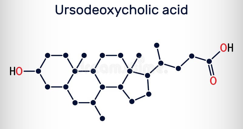 Ursodiol Ursodeoxycholic Acid, UDCA Gallstone Treatment Drug Molecule ...