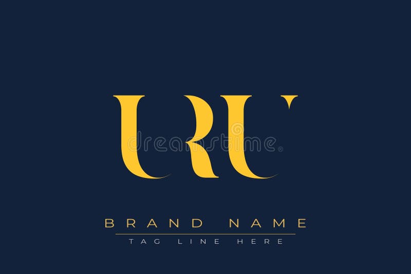 URU Abstract Letter Logo Design Stock Vector - Illustration of initial ...