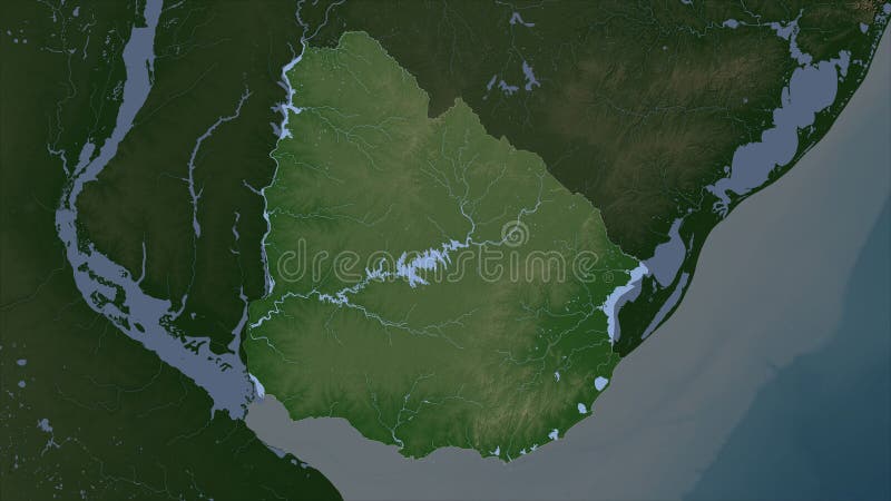 Uruguay highlighted. Pale stock illustration. Illustration of zoom ...