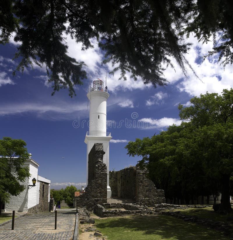 Uruguay - Lighthouse - Colonia Stock Photo - Image of lighthouse ...
