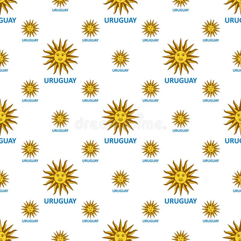Uruguay Symbol Motif Seamless Pattern Stock Illustration - Illustration ...