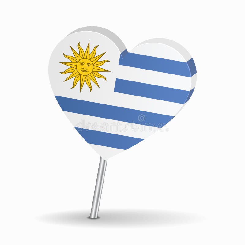 Uruguayan Flag Heart-shaped Map Pointer Layout. Vector Illustration ... Uruguayan Flag Heart-shaped Map Pointer Layout. Vector Illustration ...