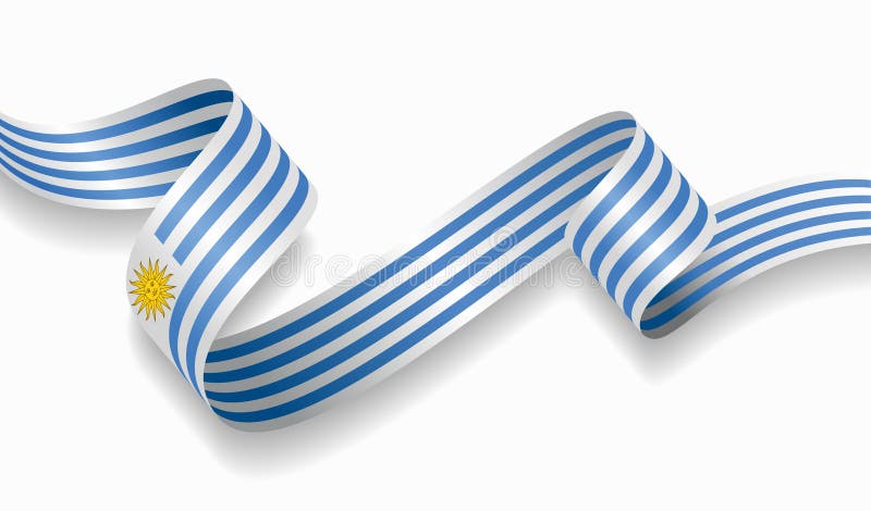 Uruguayan Flag Wavy Abstract Background. Vector Illustration. Stock ...