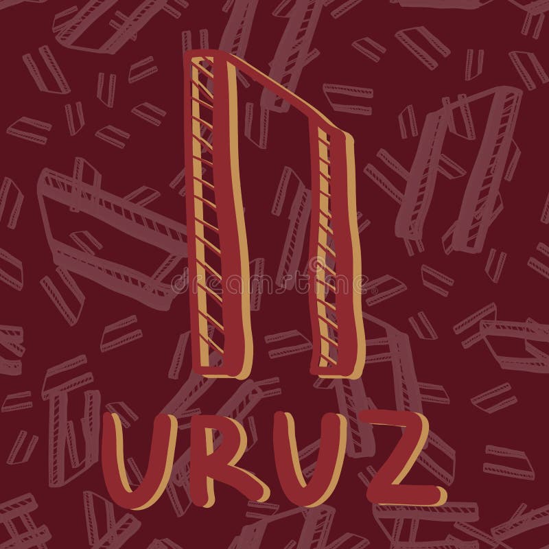 Letter Uruz. Ancient Scandinavian Runes. Runes Senior Futarka. Magic ...