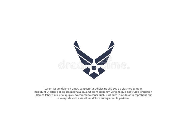 US Air Force Emblem logo stock illustration. Illustration of font ...