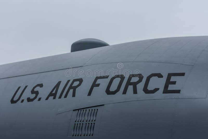 Us Air Force Plane with Label Editorial Stock Image - Image of airport ...