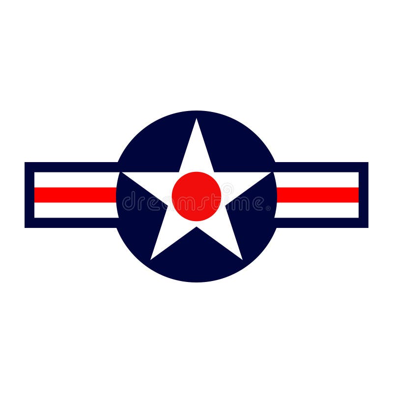US Air Force Roundel stock vector. Illustration of combat - 128939506