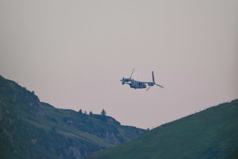 US Air Force V-22 Osprey in the Mach Loop Editorial Image - Image of ...