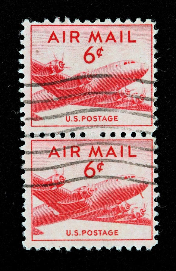 Us Air Mail Stamp editorial image. Image of cents, cargo - 1324510