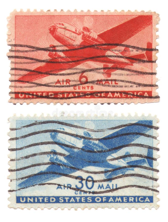 Us Air Mail Stamps editorial photography. Image of watermark - 1567662
