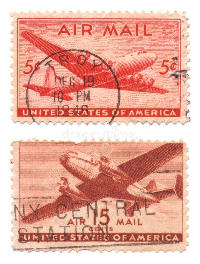 Us Air Mail Stamps editorial photo. Image of postage, postmark - 1567671