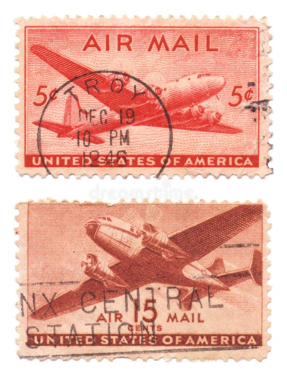 Us Air Mail Stamps editorial photo. Image of postage, postmark - 1567671