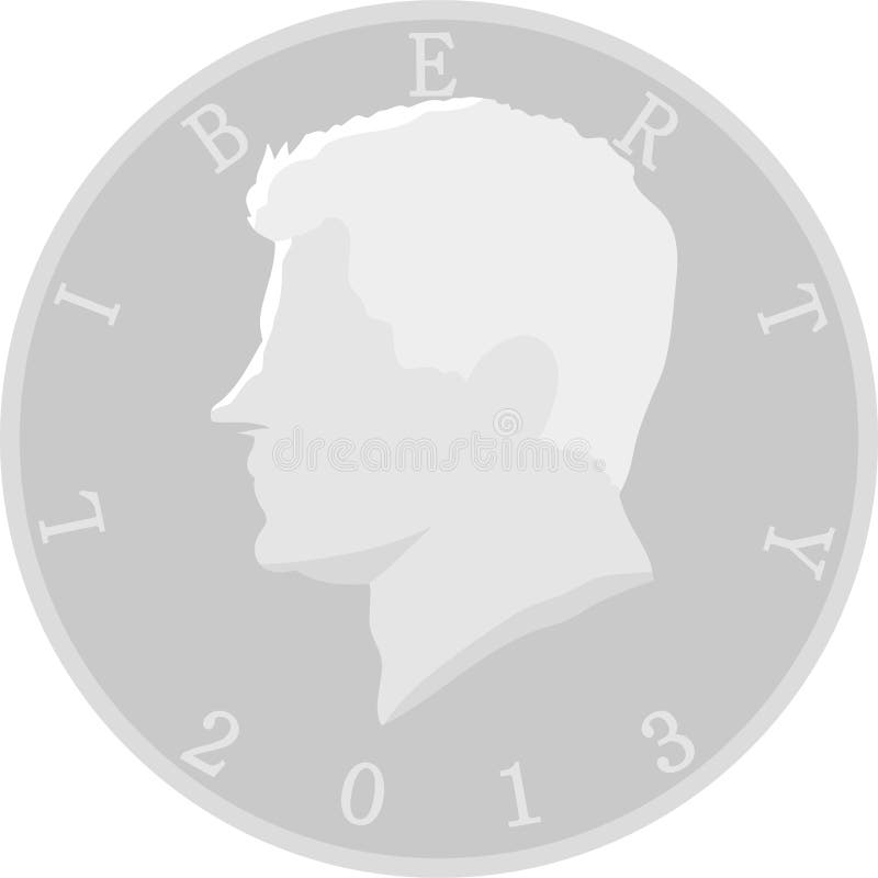 US American 50 cent coin stock vector. Illustration of investment ...