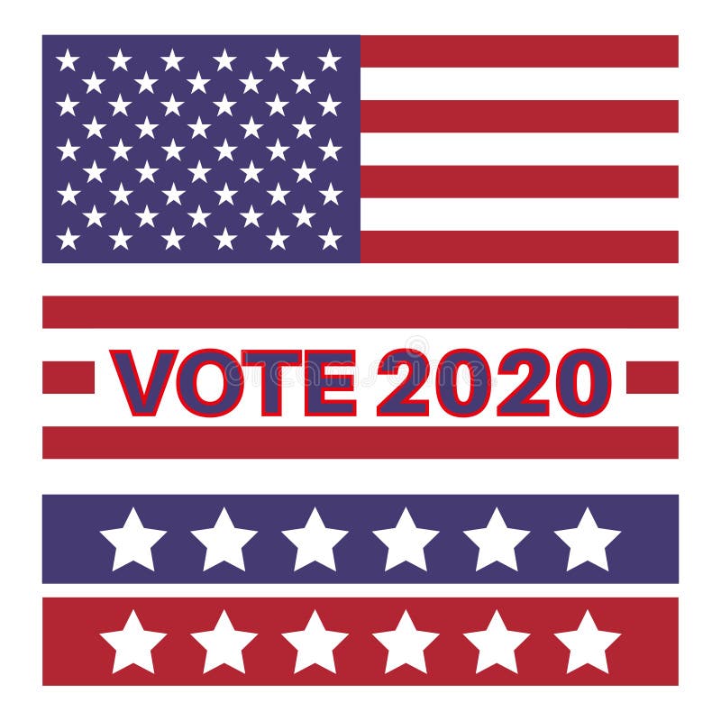 US American Presidential Election 2020 Vector Illustration Stock Vector ...