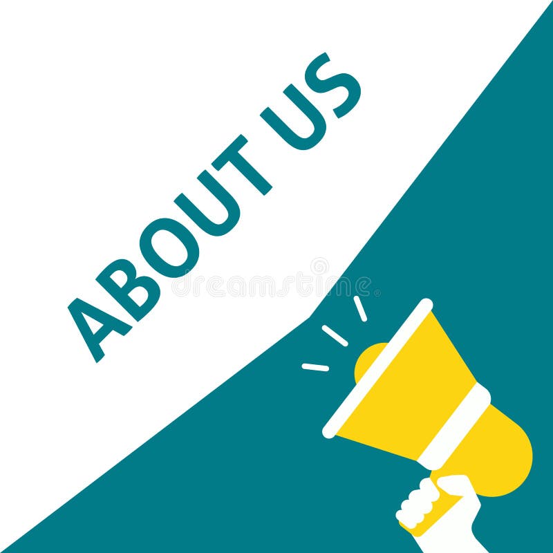 About US Announcement. Hand Holding Megaphone with Speech Bubble Stock ... About US Announcement. Hand Holding Megaphone with Speech Bubble Stock ...