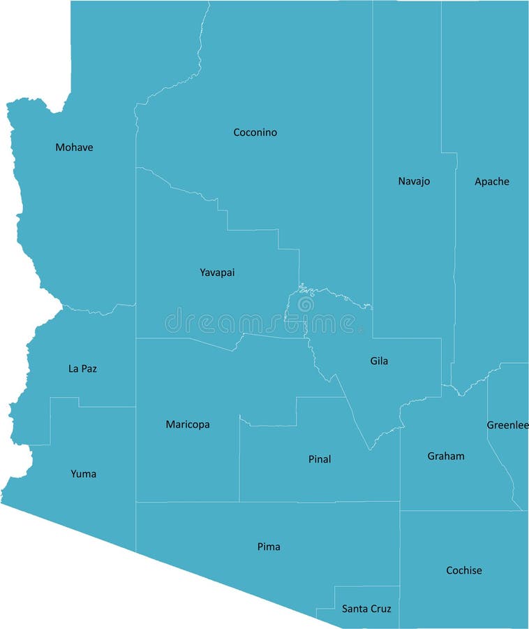Arizona County Map Stock Illustrations – 859 Arizona County Map Stock ...