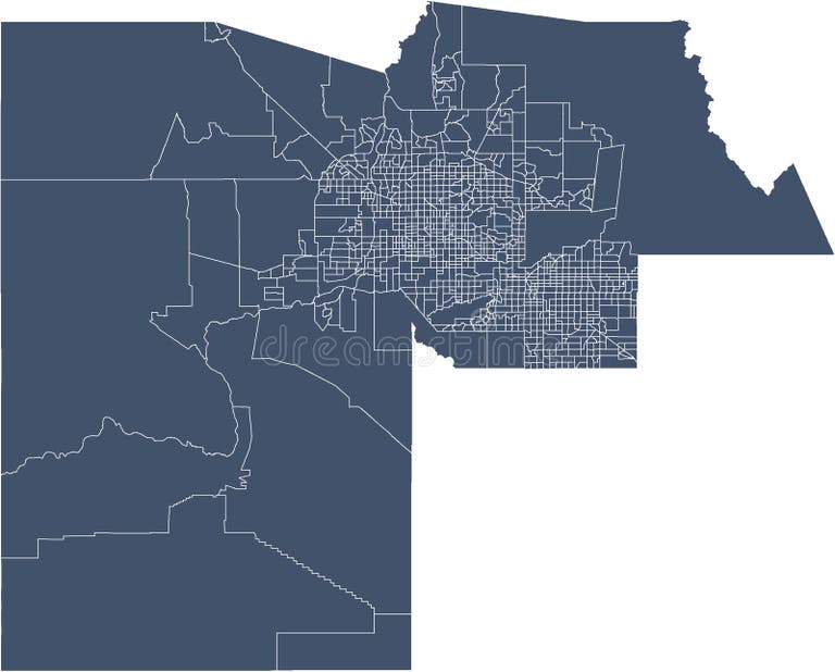 US Arizona State Maricopa County Census Tracts Stock Vector ...