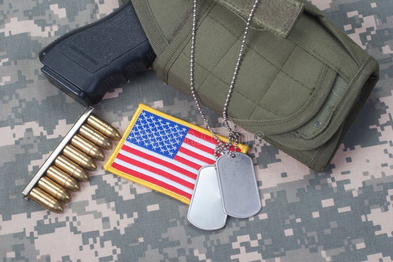 US ARMY Concept with Handgun Stock Image - Image of ammo, bravery: 33934407