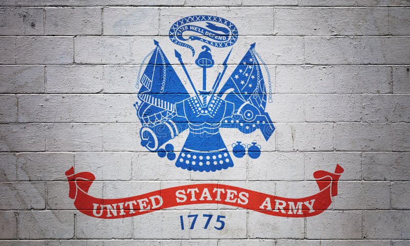 US Army Flag Painted on a Wall Stock Image - Image of horizontal ...