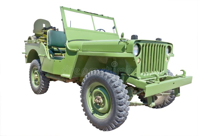 WWII American Jeep Side View Stock Image - Image of transport, soldier ...
