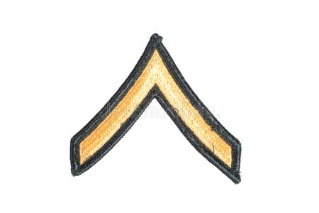 Us army private rank patch stock photo. Image of yellow - 33193768