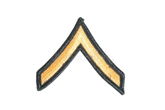 Us army private rank patch stock photo. Image of yellow - 33193768