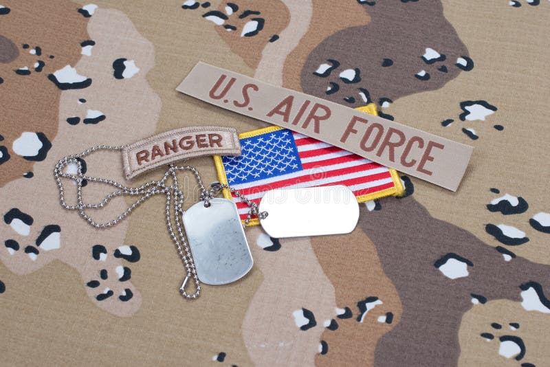 US ARMY Ranger Tab with Blank Dog Tags Editorial Photography - Image of ...