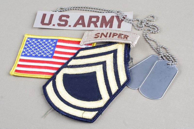 ARMY Sergeant Rank Patch on Desert Uniform Editorial Photography ...
