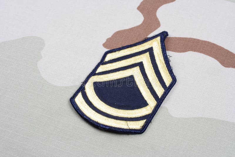 US ARMY Sergeant First Class Rank Patch Stock Image - Image of ...