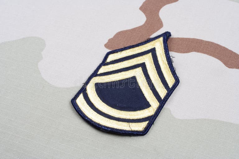 US ARMY Sergeant First Class Rank Patch Stock Image - Image of ...