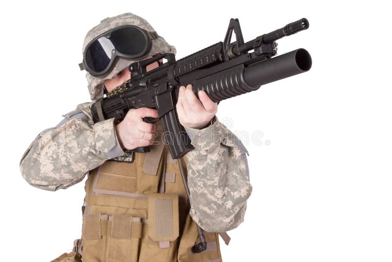 US ARMY Soldier with M4 Rifle Stock Photo - Image of army, troops: 39974944