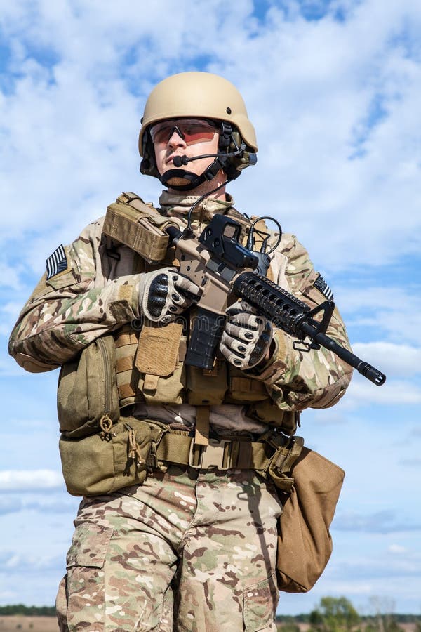 US Army Special Forces Group Soldier Stock Image - Image of green ...