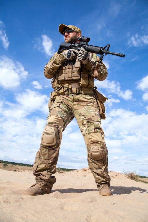 US Army Special Forces Group Soldier Stock Image - Image of snake ...