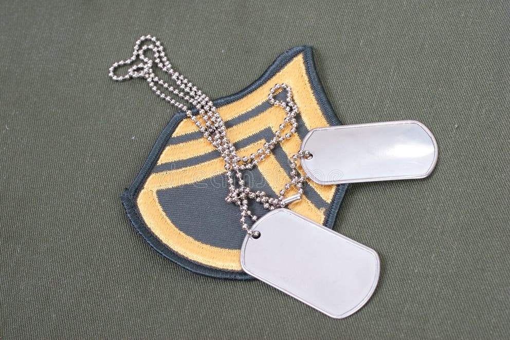Us Army Uniform with Blank Dog Tags Stock Image - Image of bravery ...