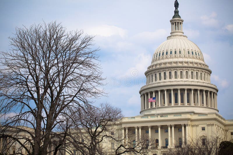 Capitol Building Logo Red and Blue Stock Illustration - Illustration of ...