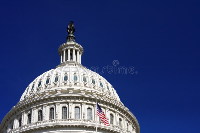Front View Of The US Capitol Building Stock Photo - Image of district ...