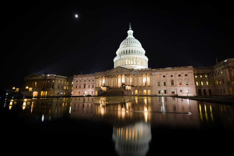 Washington DC, USA - Night Scene Stock Image - Image of election ...