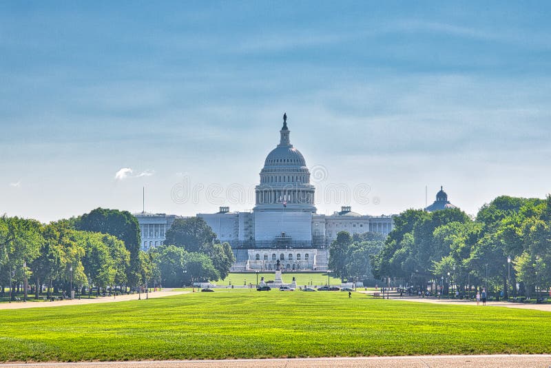 US Capitol Building in the Summer Stock Photo - Image of washington ...