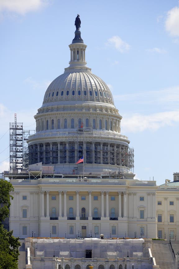 US Capitol Building Under Construction Editorial Photo - Image of ...