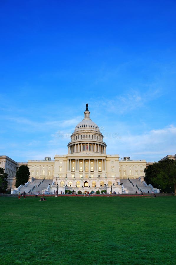 U.S. Capitol with Red, White and Blue Balloons Stock Image - Image of ...