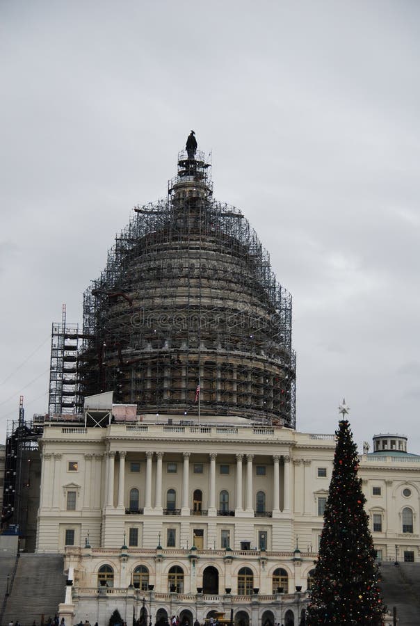 US Capitol Construction Washington DC Stock Image - Image of cities ...