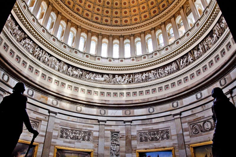 US Capitol Dome Rotunda Paintings Washington DC Editorial Photo - Image ...