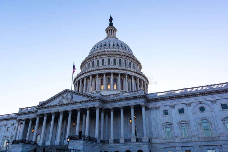 US Capitol at dusk stock photo. Image of government, federal - 62126718