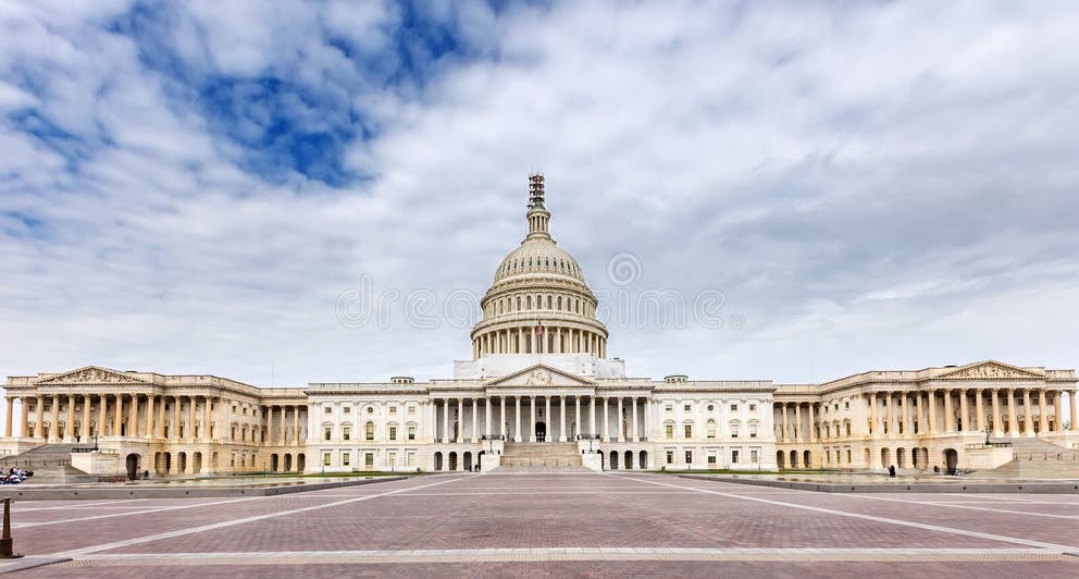 US Capitol panoramic view stock image. Image of congress - 27632821