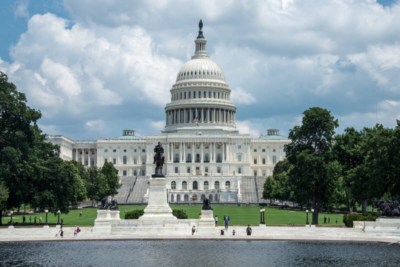 US Capitol on a Sunny Day - 1 Editorial Photo - Image of clouds, white ...