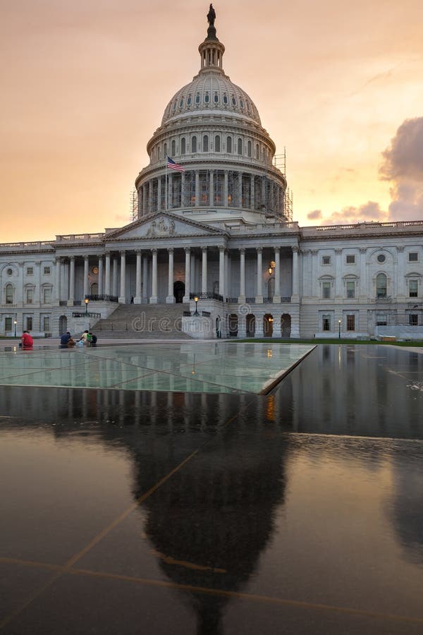 The US Capitol in Washington DC Landscape Stock Photo - Image of ...