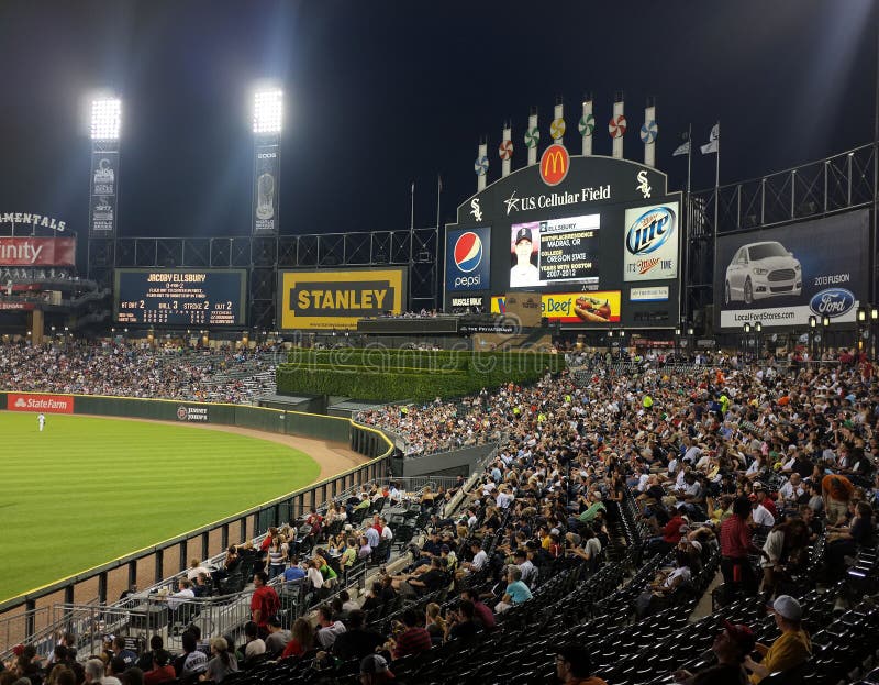 US Cellular Baseball Field at Night Editorial Image - Image of ballgame ...