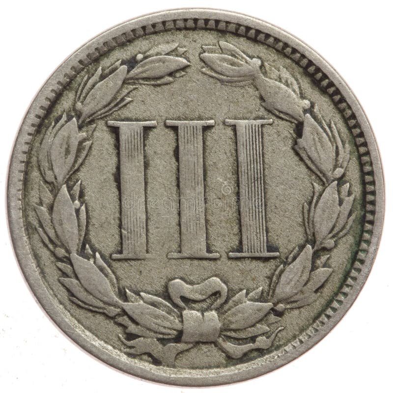 US 3 cent Coin stock image. Image of finance, minted - 200171699