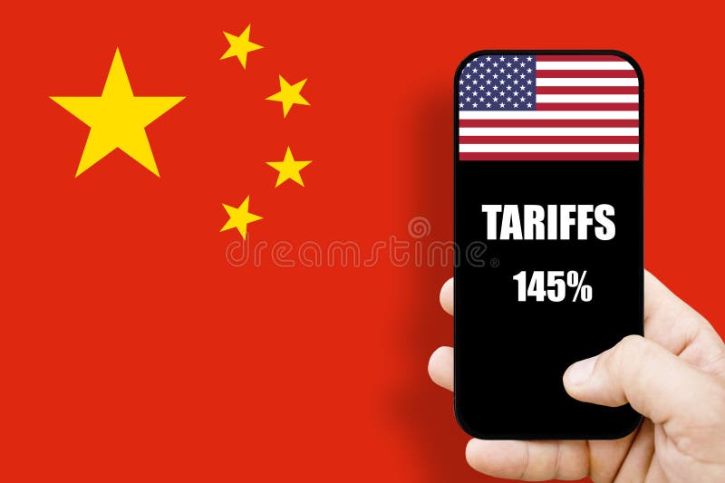 US and China Trade, Duty, Customs and Tariff War Stock Photo - Image of ...